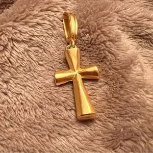 Vintage | Jewelry | Vintage Large Chunky Goldtoned Religious Christian ...